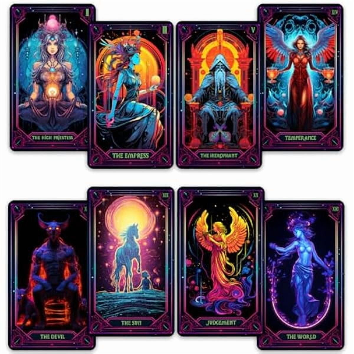 CRAFTERIAN Neon Tarot Cards │78 Tarot Cards │Original Tarot Cards for ...