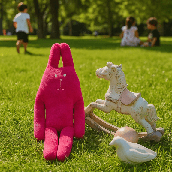 CRAFTHOLIC Red Rabbit Doll, Stuffed Soft Plush Toy, Birthday Great Gift ...