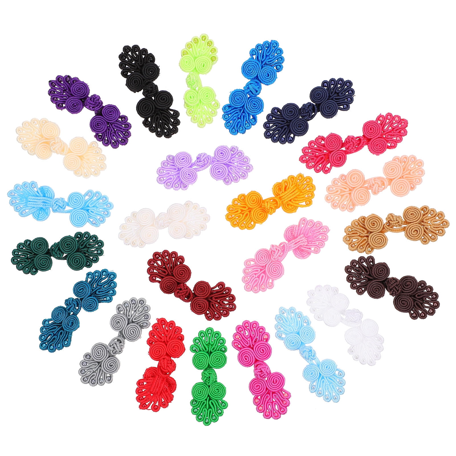 CRAFTHROU 1 Set Sewing Fastener Traditional Chinese Closure Frog Knots ...