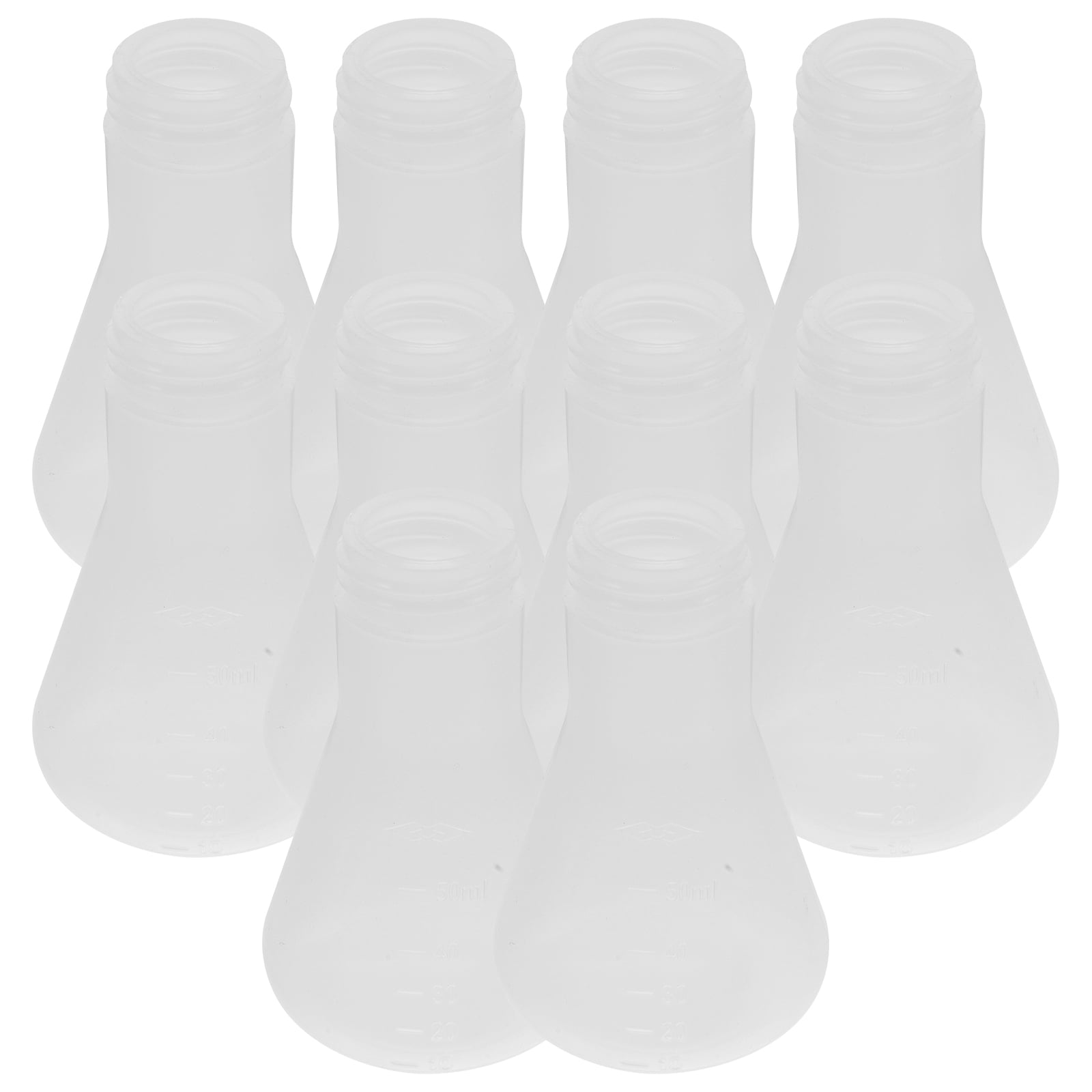 CRAFTHROU 10Pcs Translucent Science Flask with Lid for Precise ...