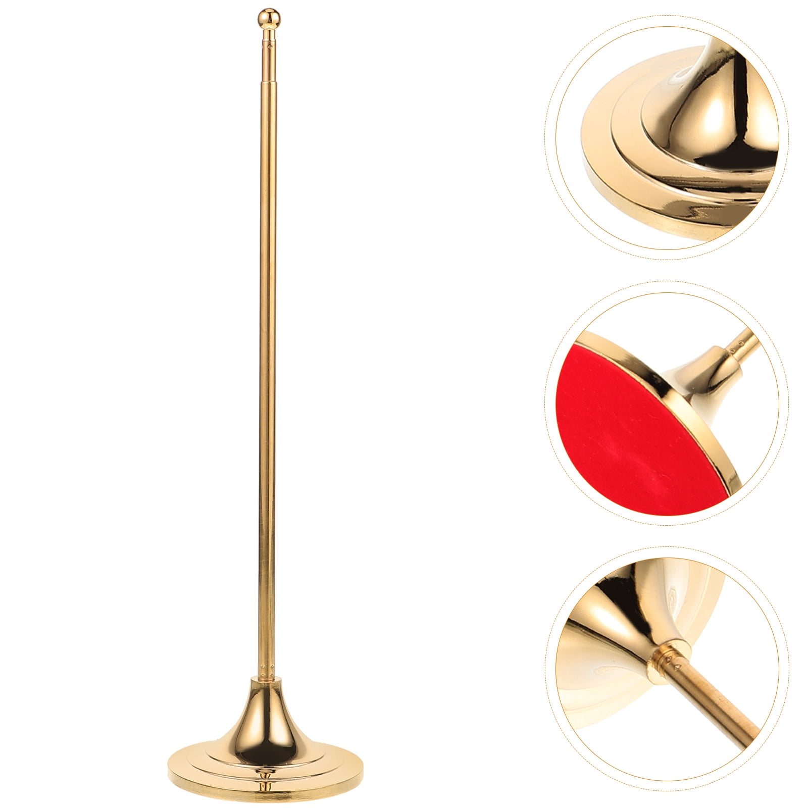 CRAFTHROU 1Set Golden Cylindrical Stainless Steel Telescopic Flag ...
