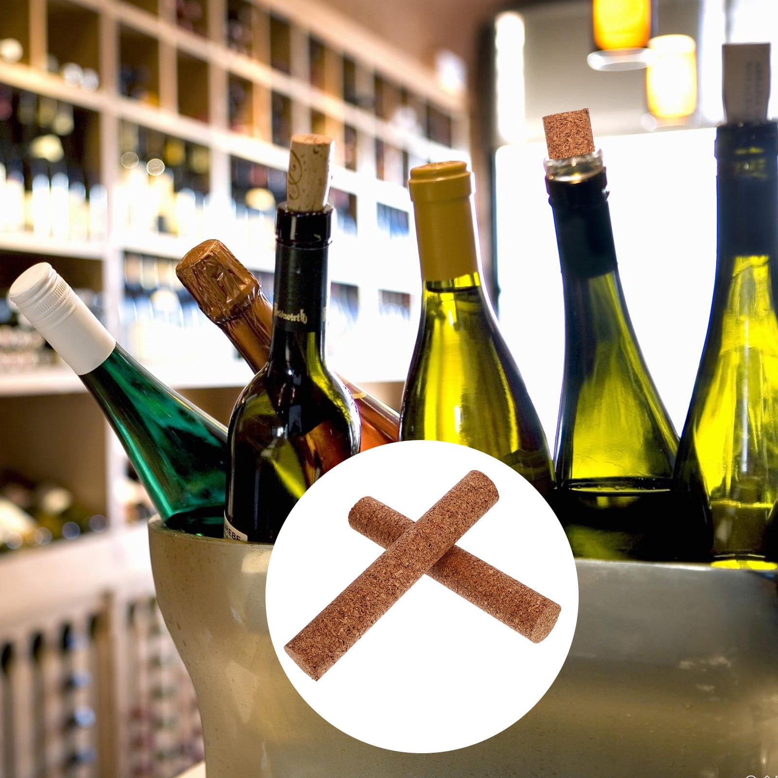 CRAFTHROU 2Pcs Round Cork Stoppers for Diy Projects in Hotel and Bar ...