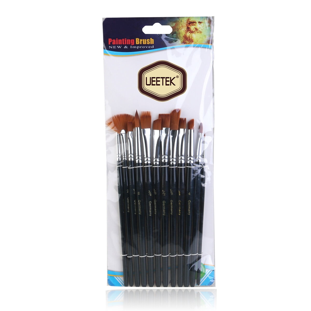 CRAFTHROU 3Pack Artist Paint Brushes Ergonomic Design for Acrylic and ...
