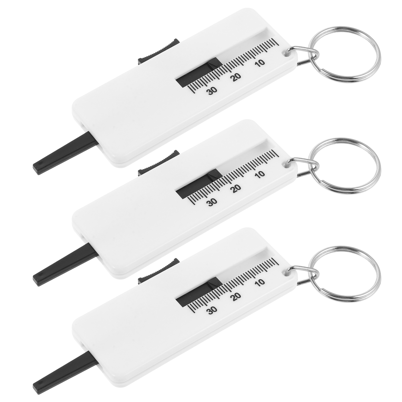 CRAFTHROU 3Pack White ABS Tire Depth Gauge Tread Checker Tool for ...