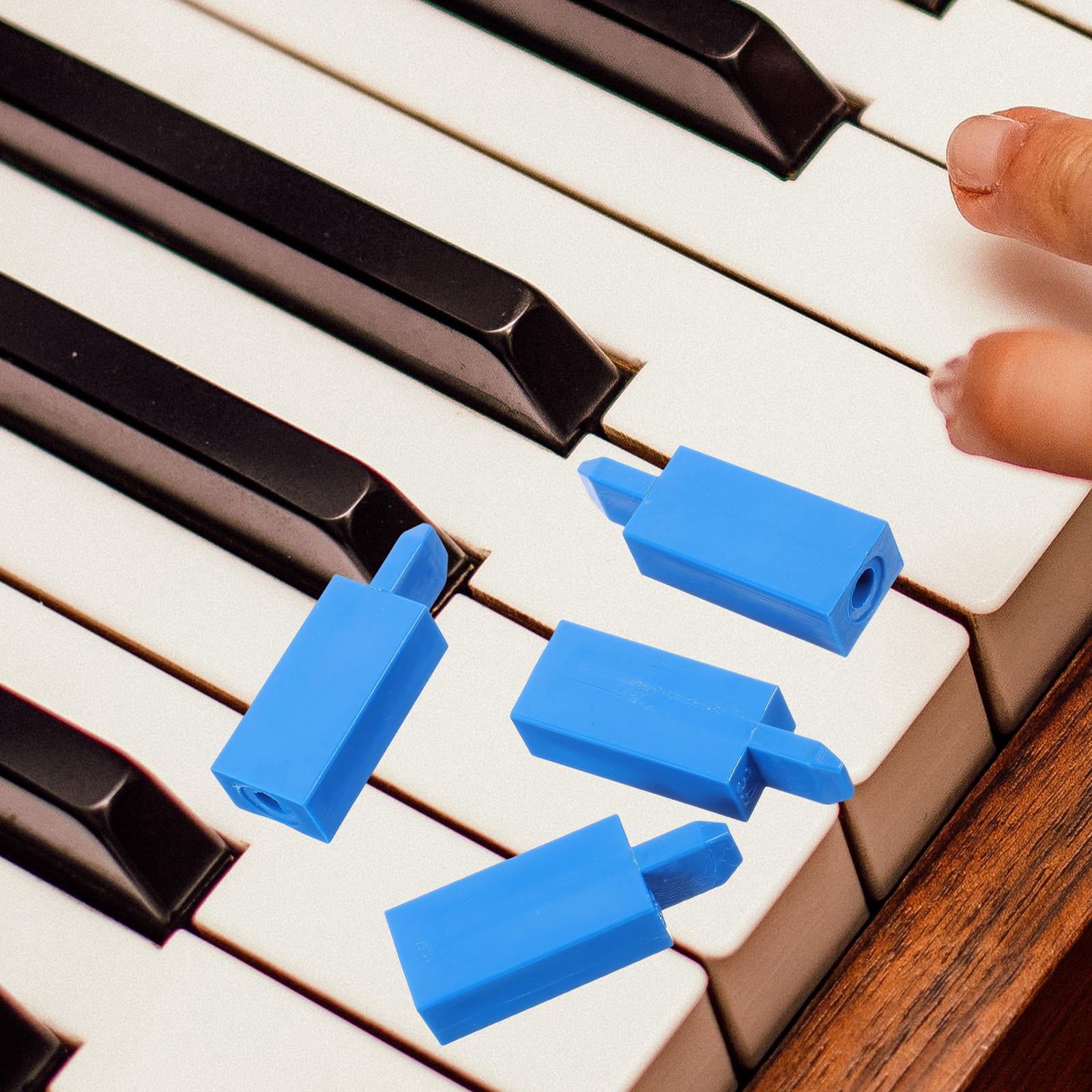 CRAFTHROU 4Pcs Blue Mute Blocks for Piano Tuning Kit Abs Material ...