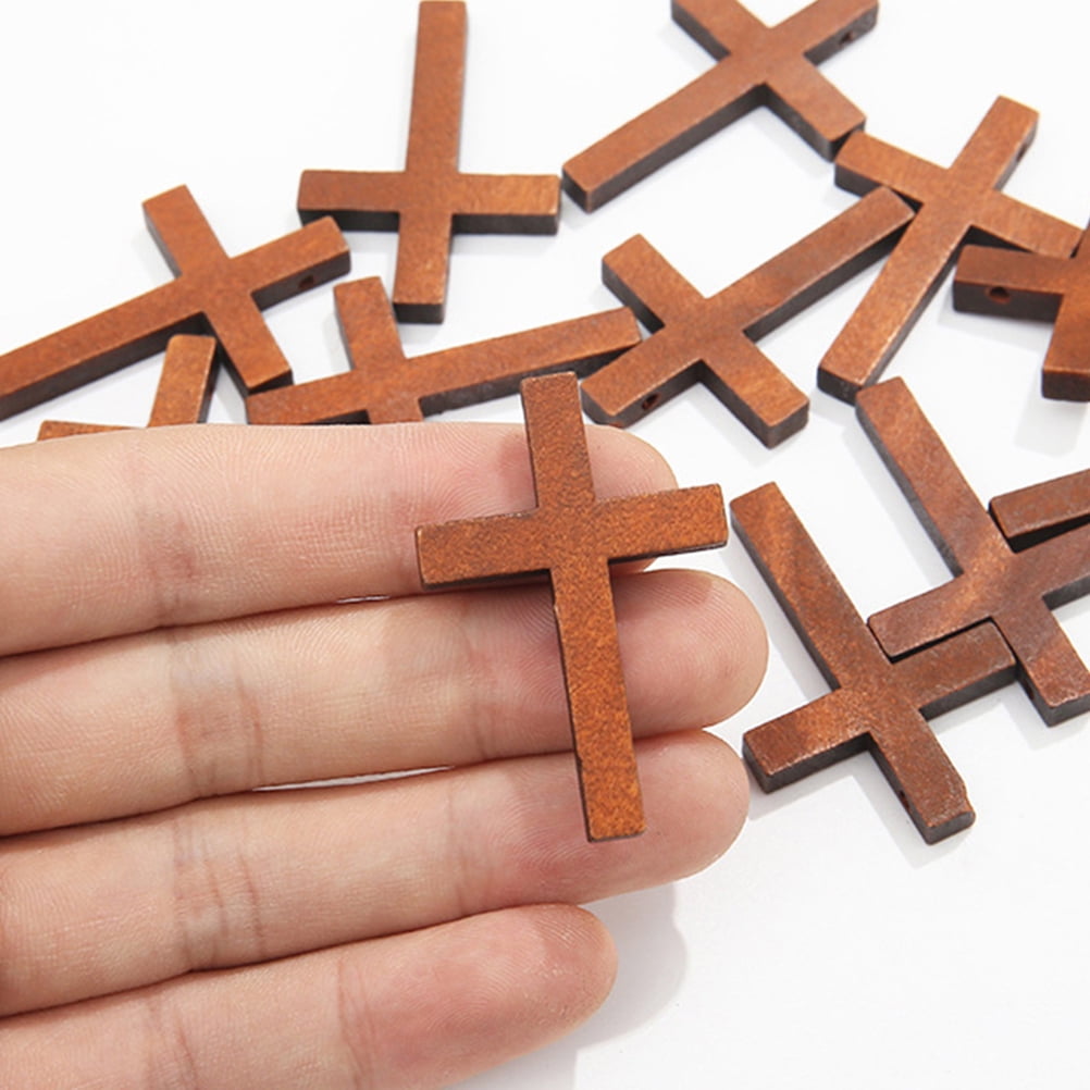 CRAFTHROU 50Pcs Wooden Crosses Mini Wood Holding Crosses Bulk For Diy Projects - Walmart.com
