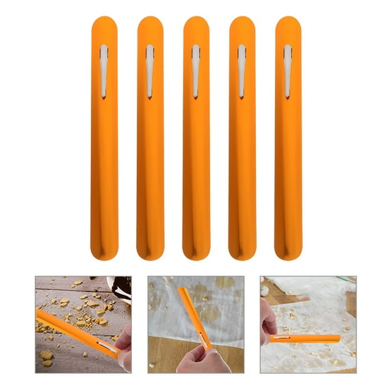 CRAFTHROU 5Pcs Flat Rectangular Food Scraper for Bartenders in Golden ...