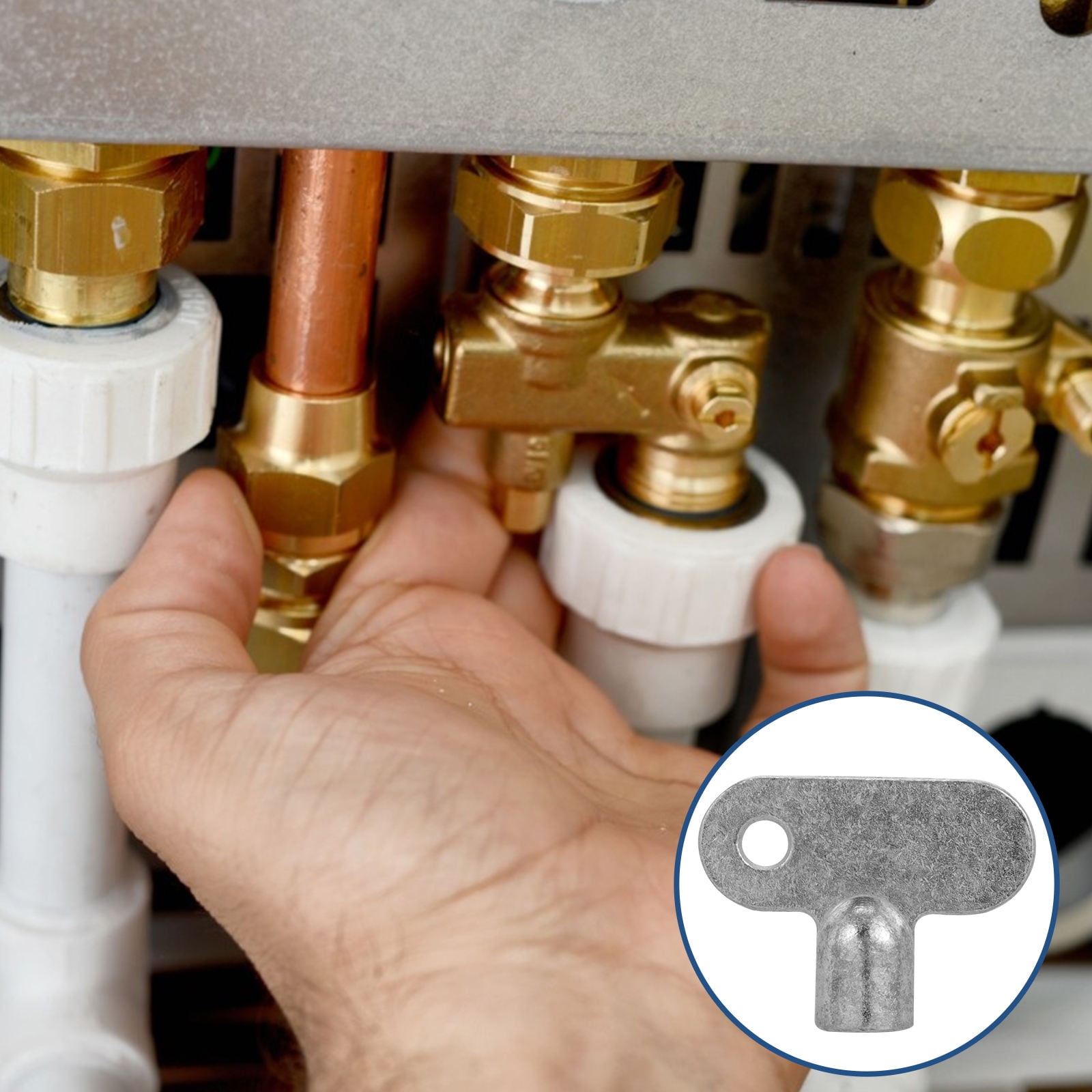 CRAFTHROU 5Pcs Plumbers Wrench for Bleeding Radiators Silver Color for ...