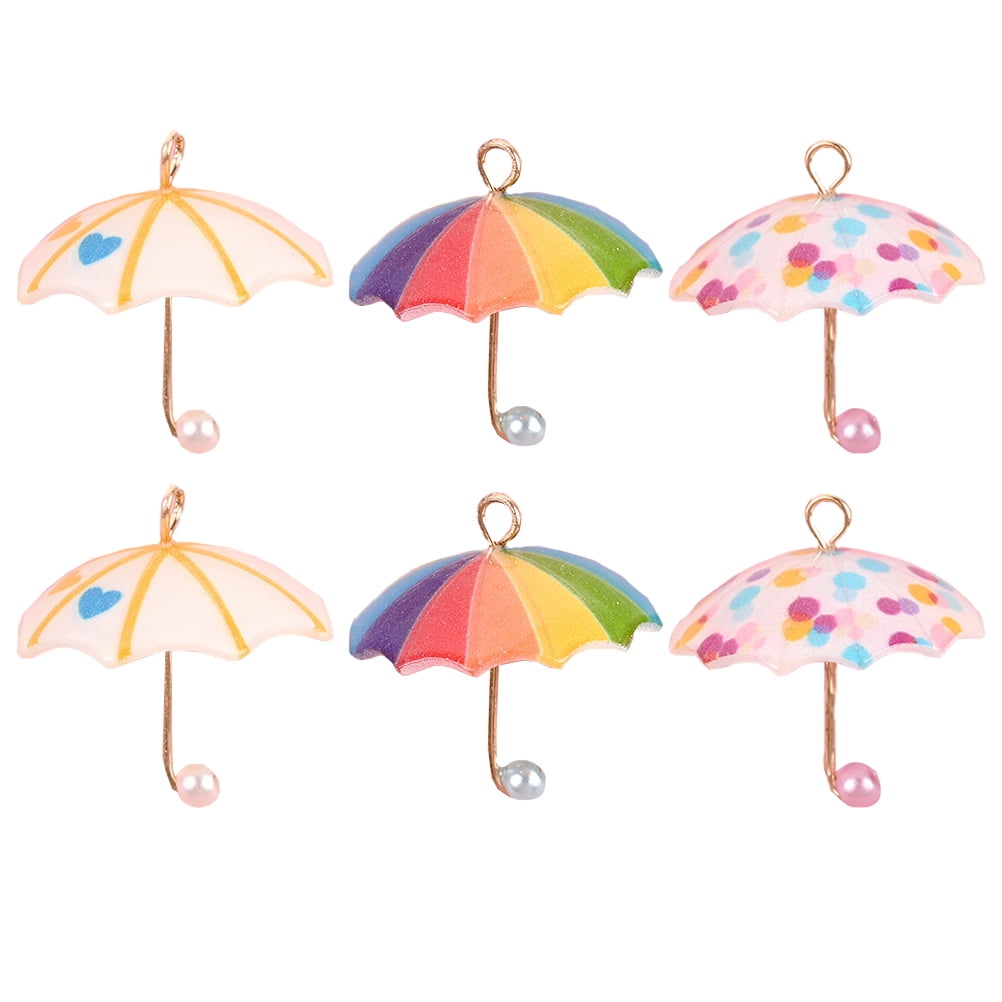 CRAFTHROU 6Pcs Mini Parasol for Phone Shell in Assorted Color for ...