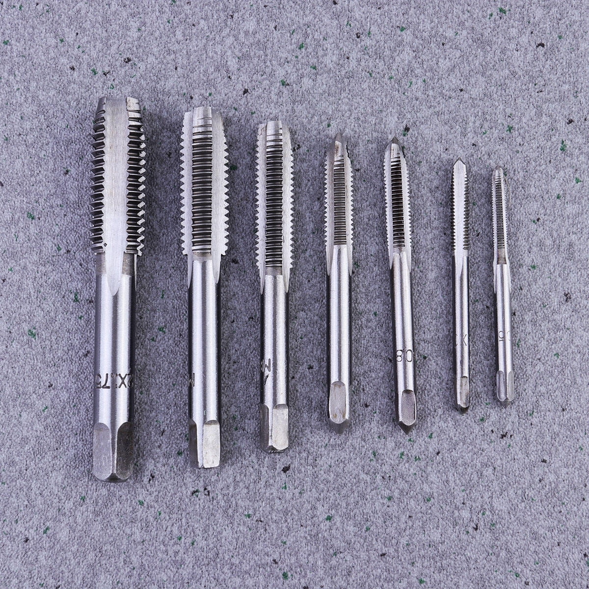 CRAFTHROU 7 Pcs Screw Taps Threading Tapping Steel for Diy Metalworking ...