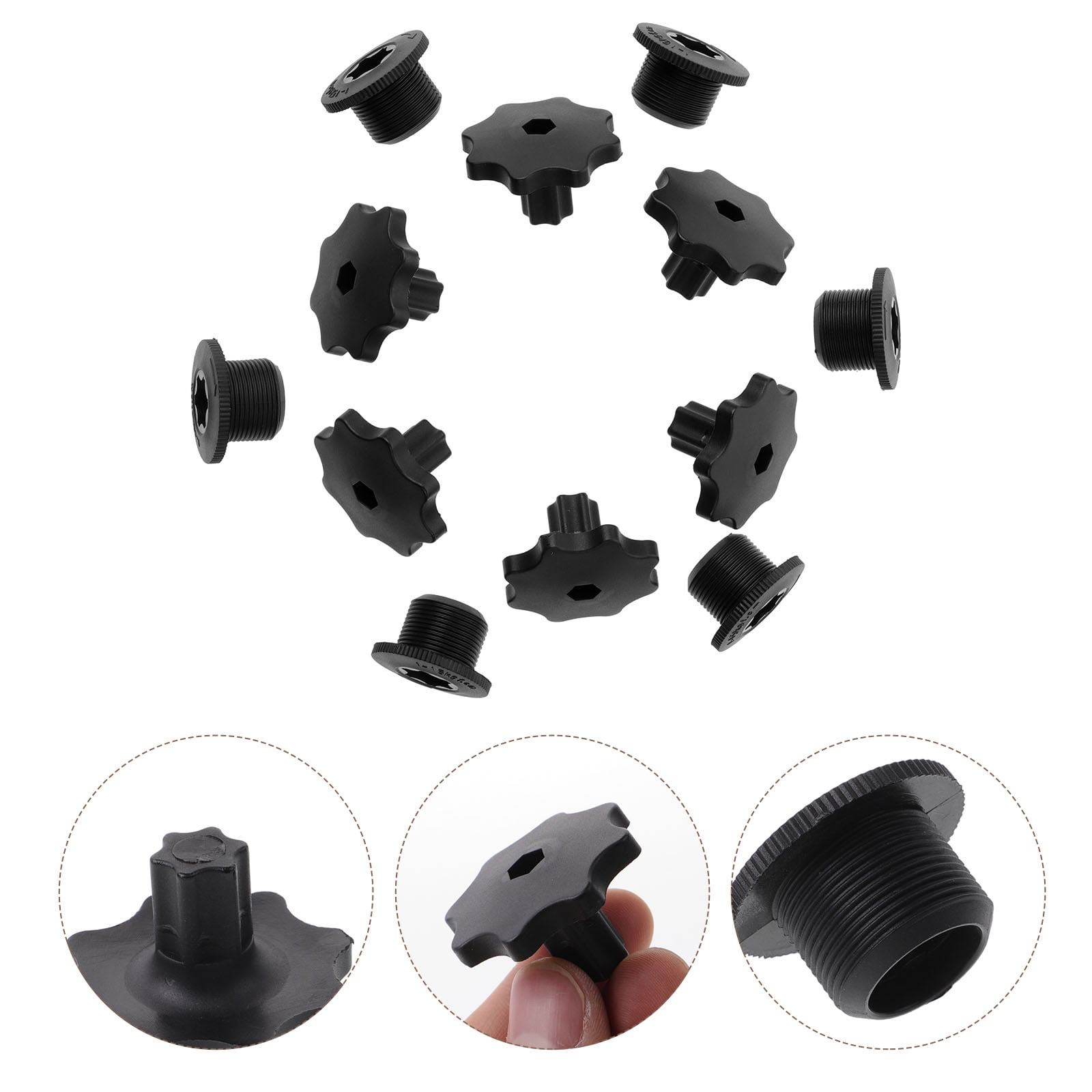 CRAFTHROU Bike Crankset Remover 6Pcs Black Plastic Crank Puller for ...