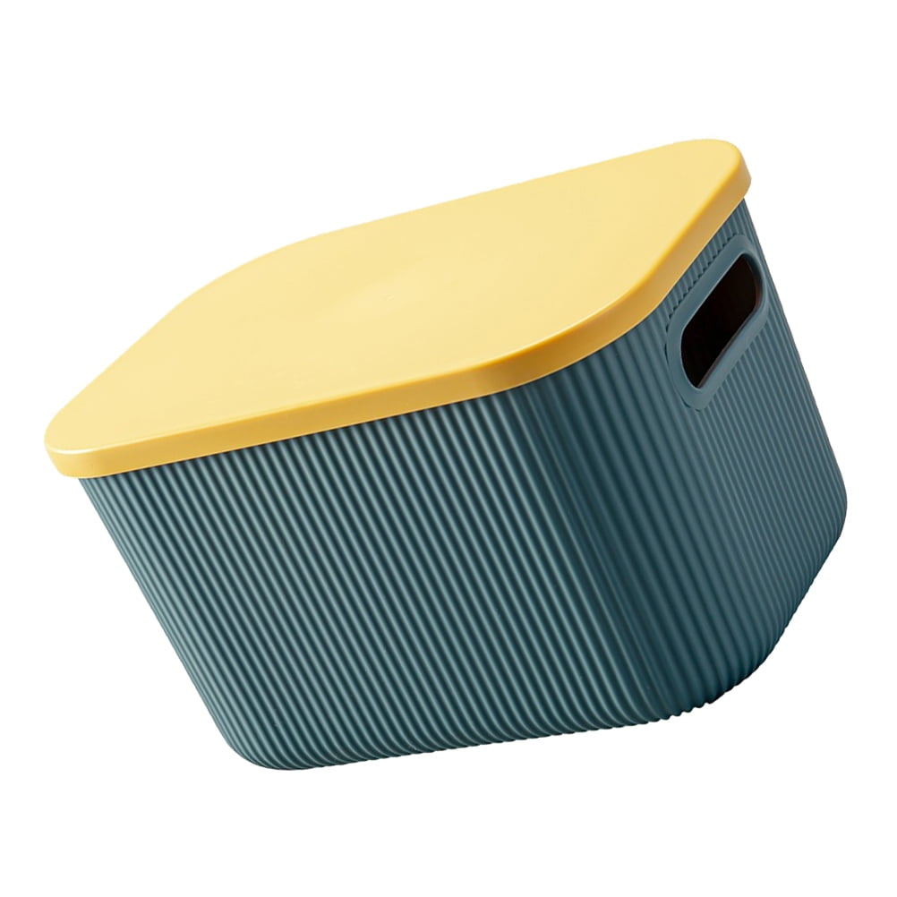 CRAFTHROU Blue Plastic Storage Box with Compartments for Snack and ...