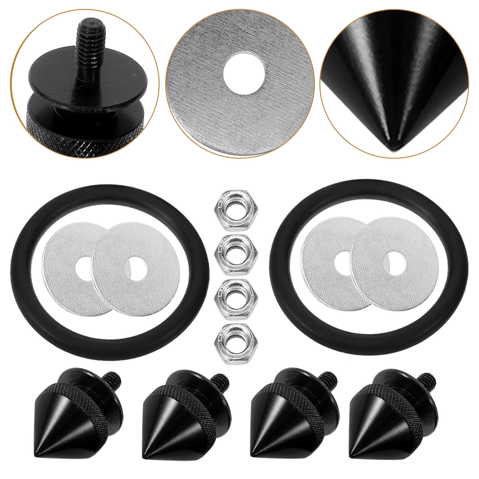CRAFTHROU Bumper Parts Fastener Kit 1Set Aluminum Alloy for Car Front ...