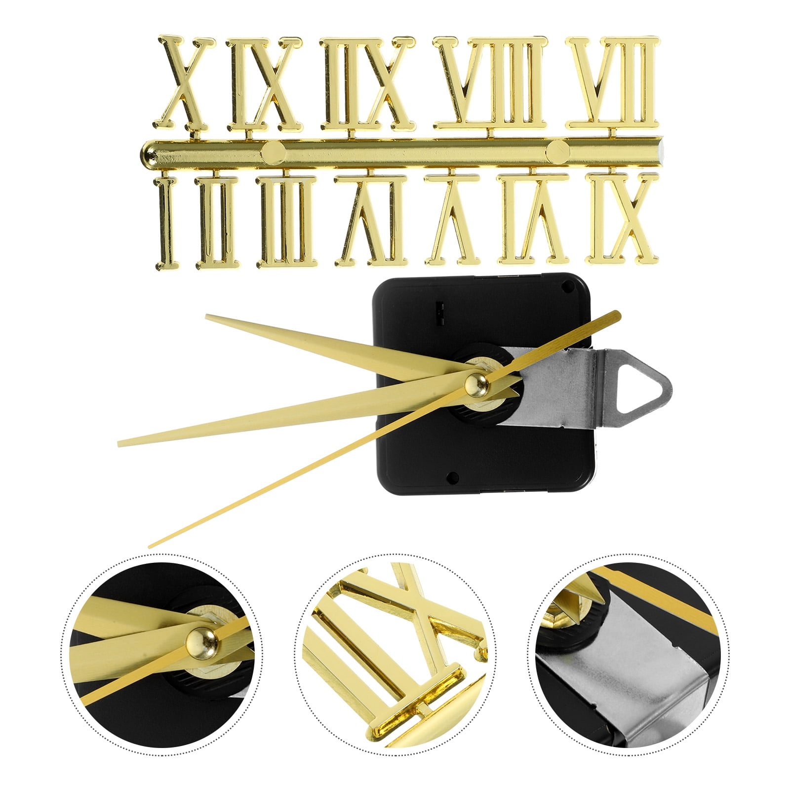 CRAFTHROU Clock Mechanism Kits Round Shape High Precision for Wall ...