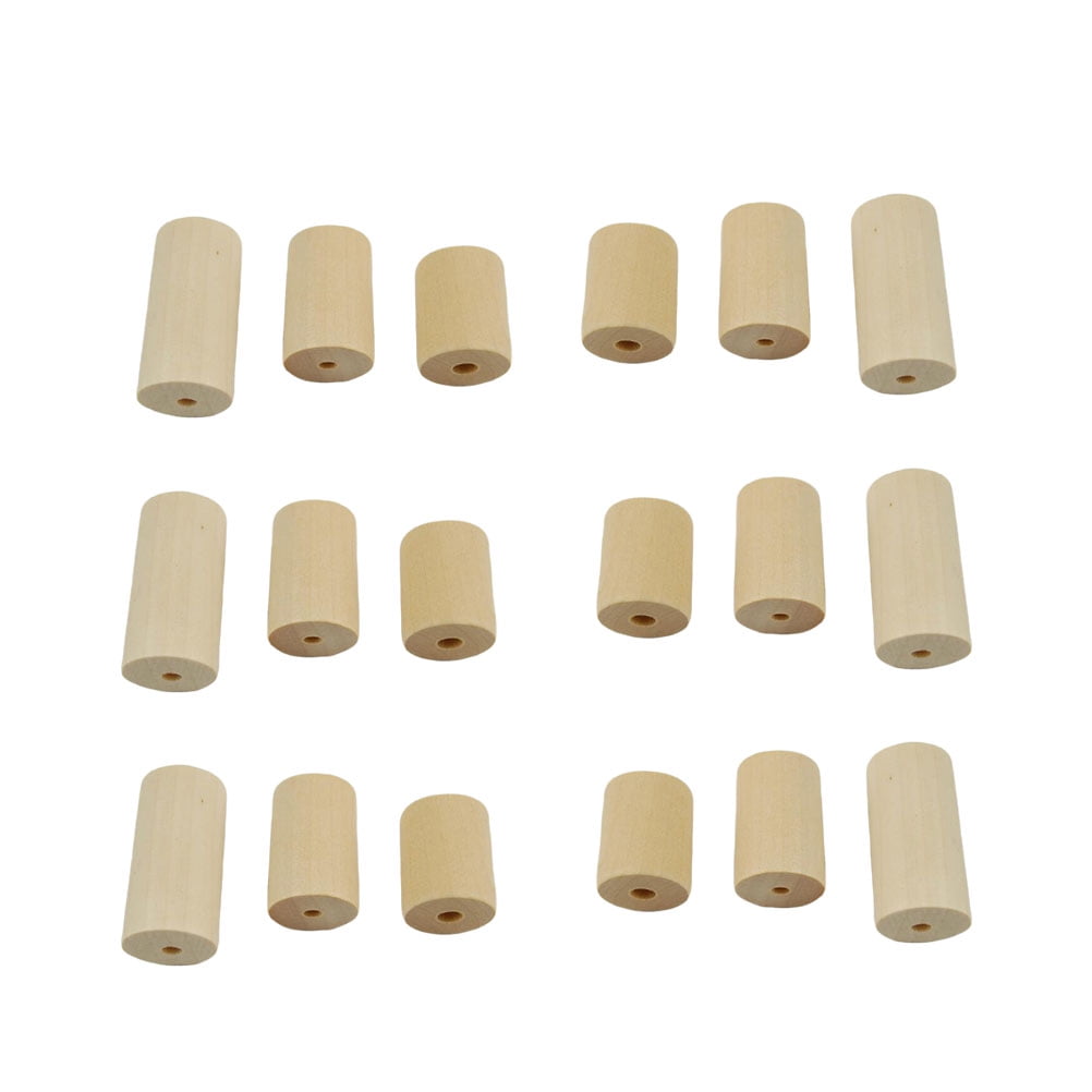 CRAFTHROU Crafting Sticks 60 Pcs Wooden Tube Round Rods for Kids and ...