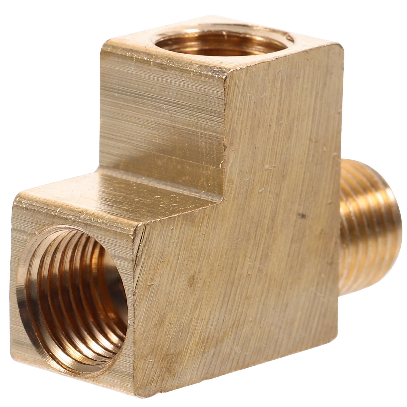 CRAFTHROU Golden Copper Pipe Fitting 1Pcs for T Shaped Tee Connector in ...