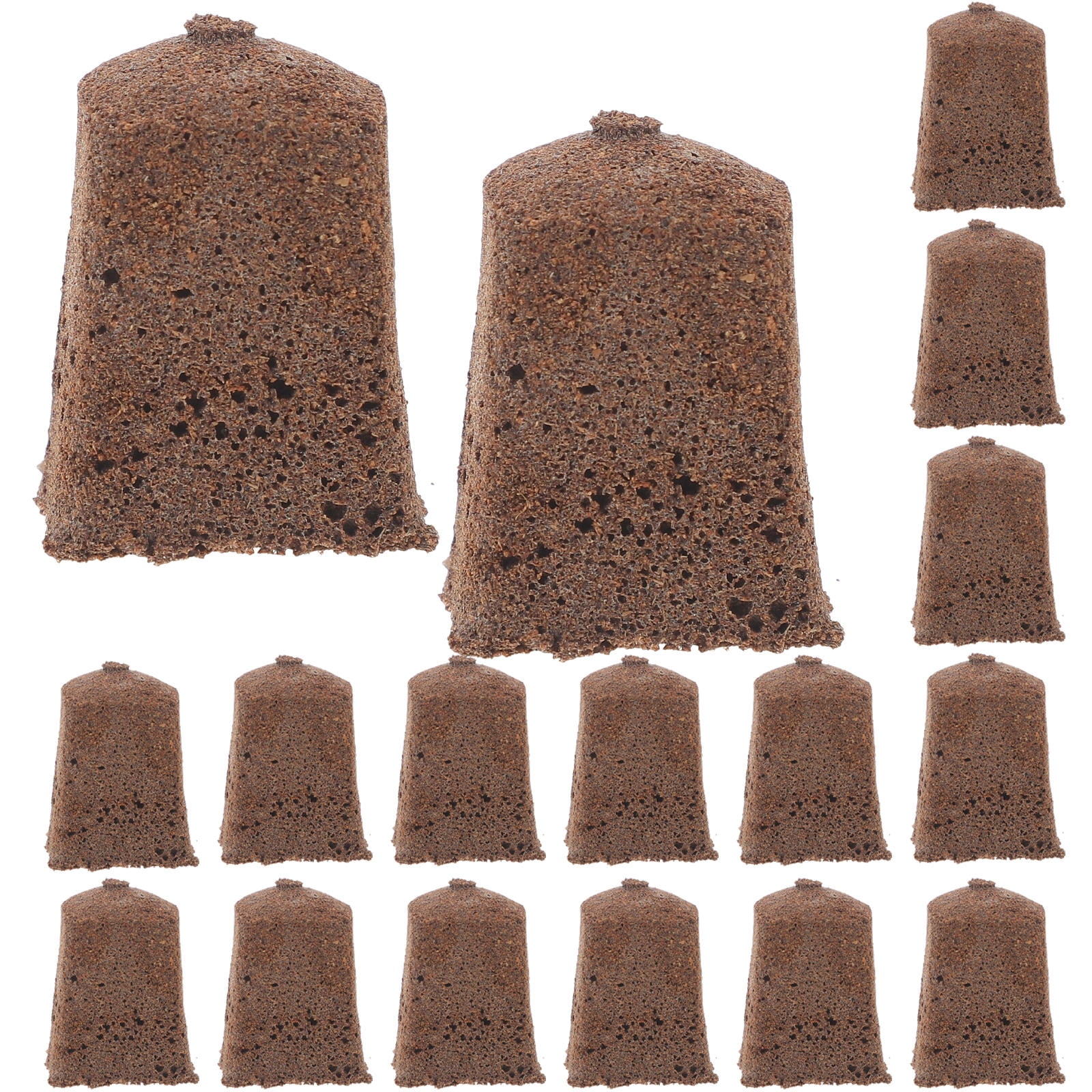 CRAFTHROU Grow Plug Hydroponic 40Pcs Starter Blocks Dark Brown for ...