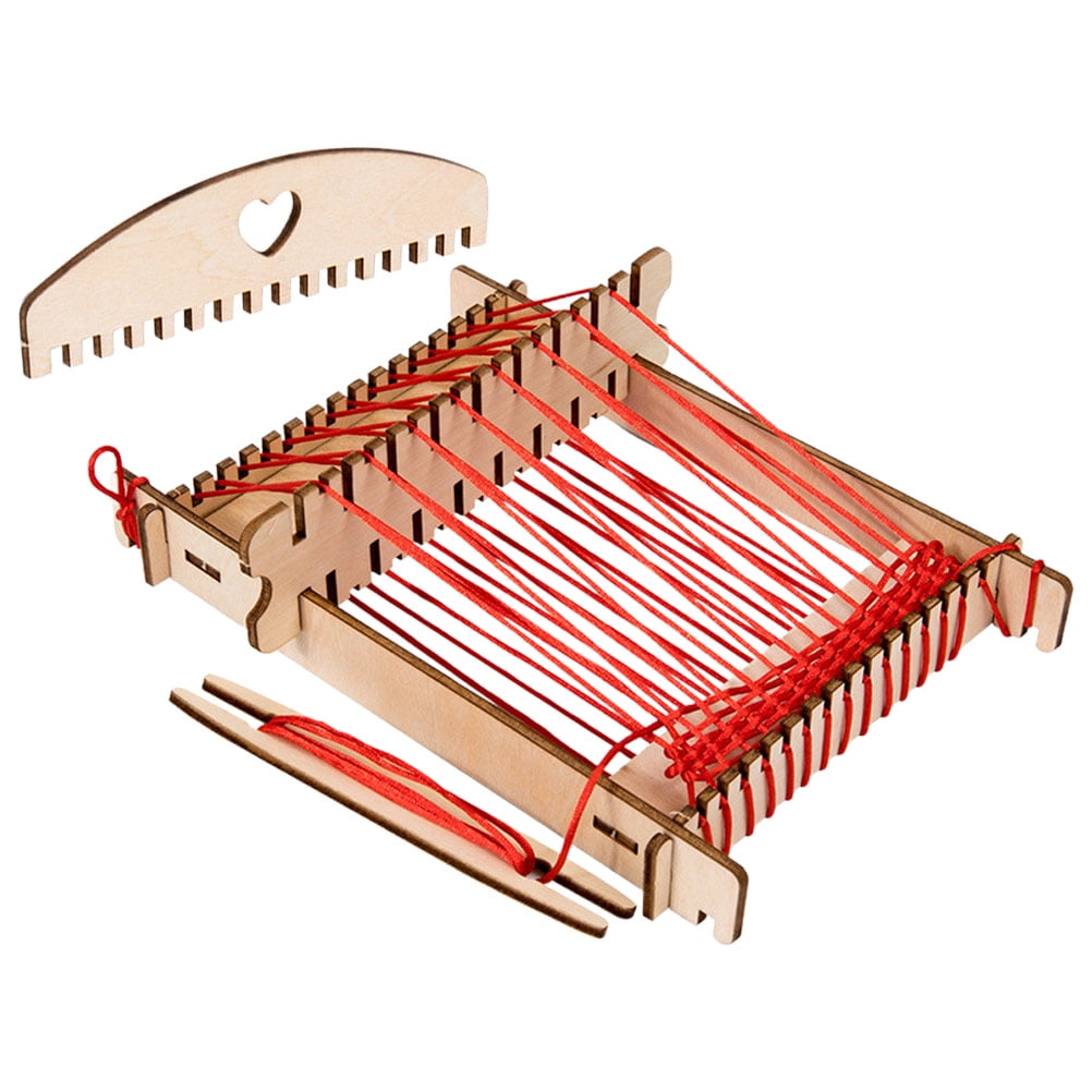 CRAFTHROU Kids Diy Loom Toy 1 Set Assorted Color Wooden Weaving Kit ...