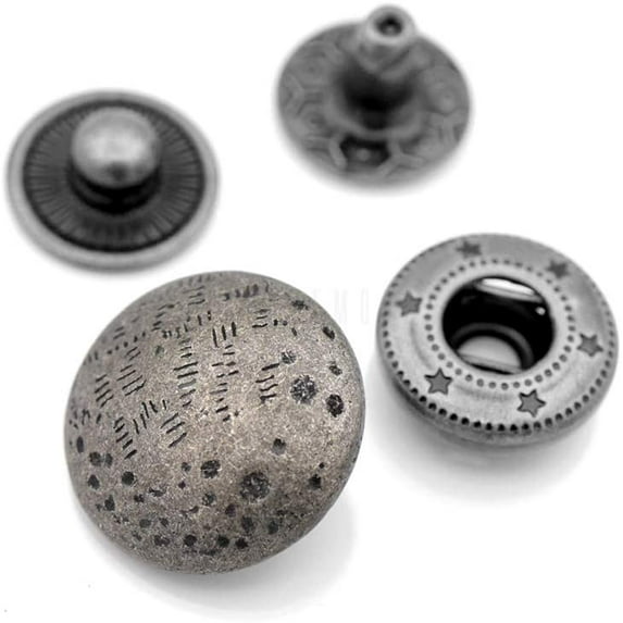 CRAFTME STUDIO Antique Moon Snap Fasteners, Decorative Metal Popper ...