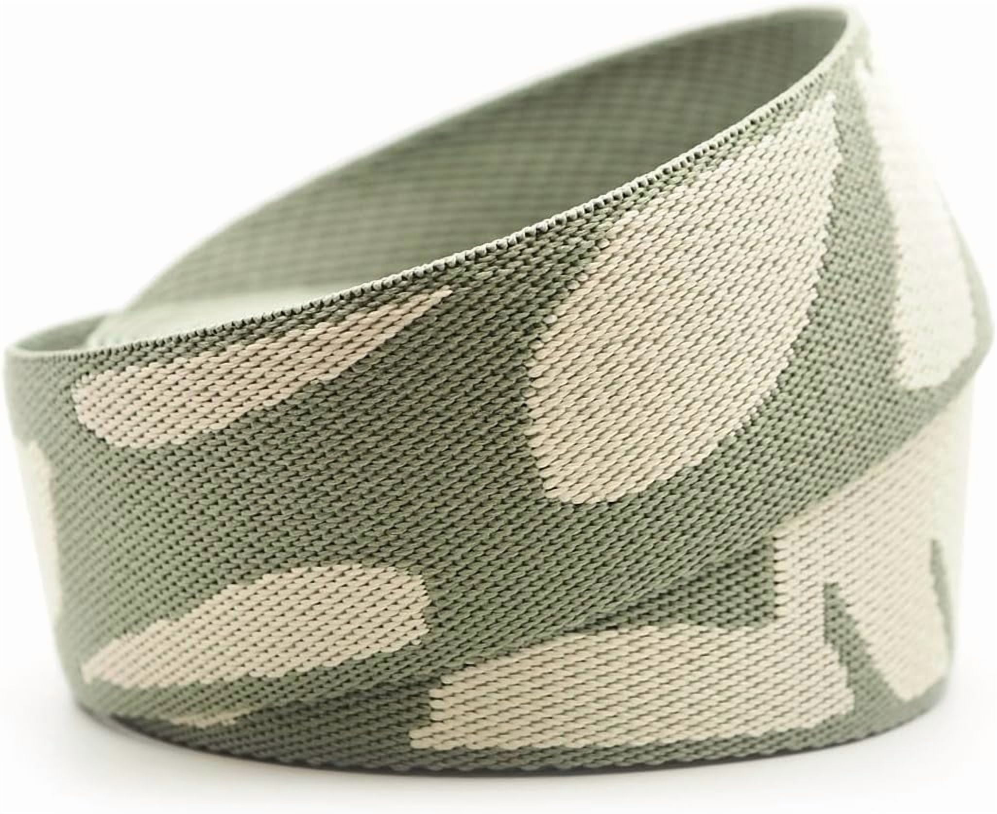 CRAFTMEMORE 1.5 Inches Cotton Poly Webbing Strap, Nature Leaf Pattern ...