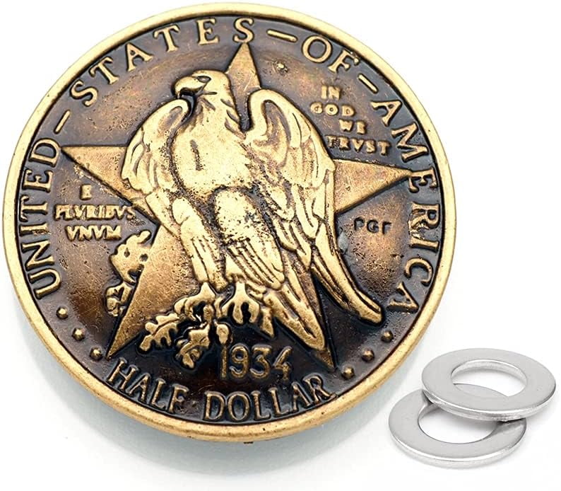 2pcs 1-1/8 Inches Eagle Dollar Coin Concho Gaur Rodeo Cowboy Screw Back ...