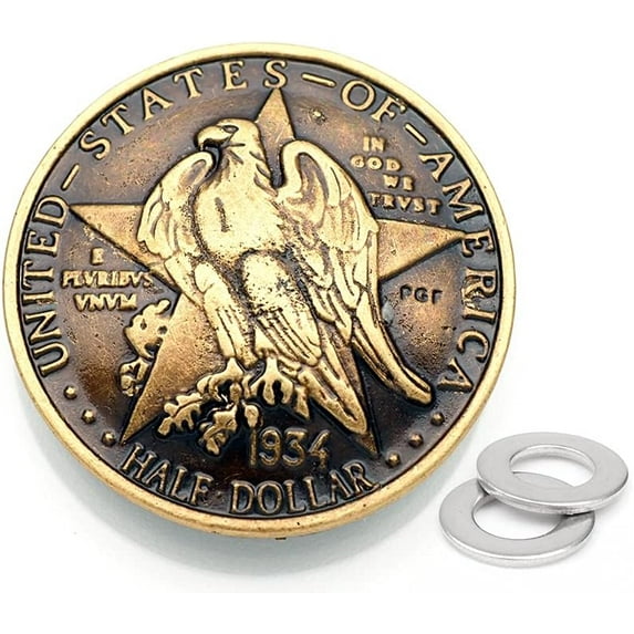 2pcs 1-1/8 Inches Eagle Dollar Coin Concho Gaur Rodeo Cowboy Screw Back ...
