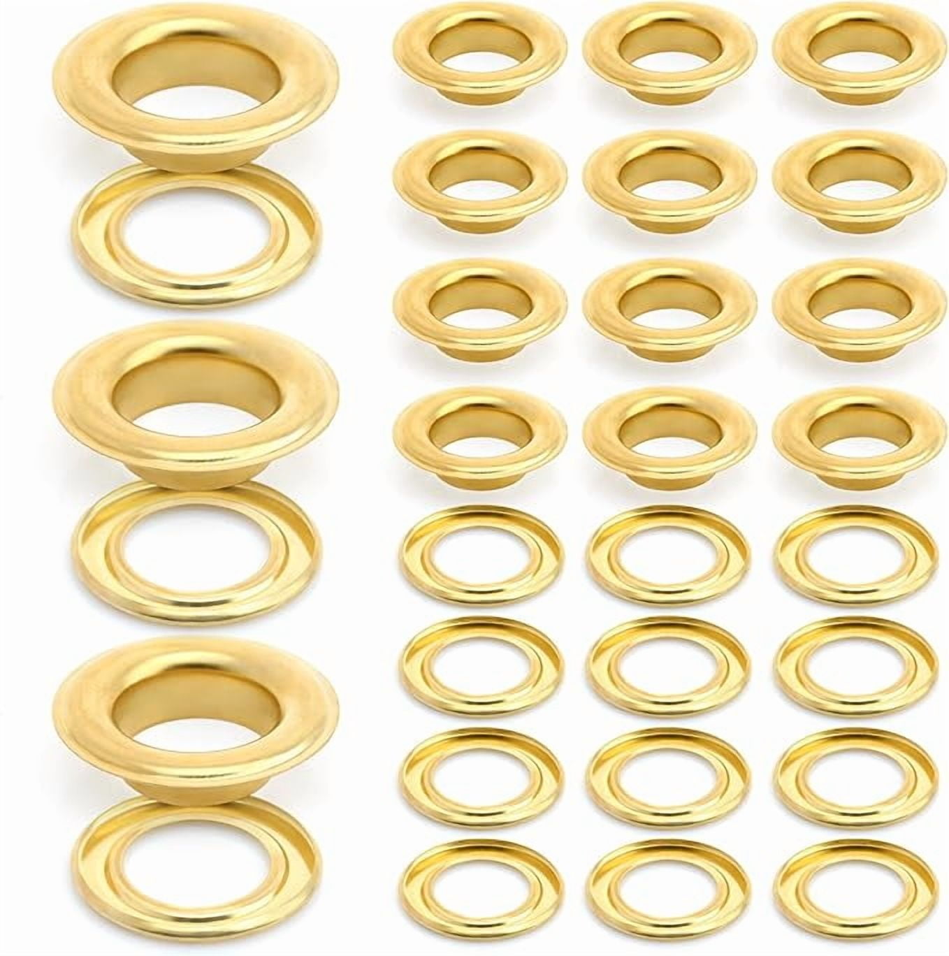 3/8" (10MM) Hole 100 Sets Grommets Eyelets with Washers for Clothes ...