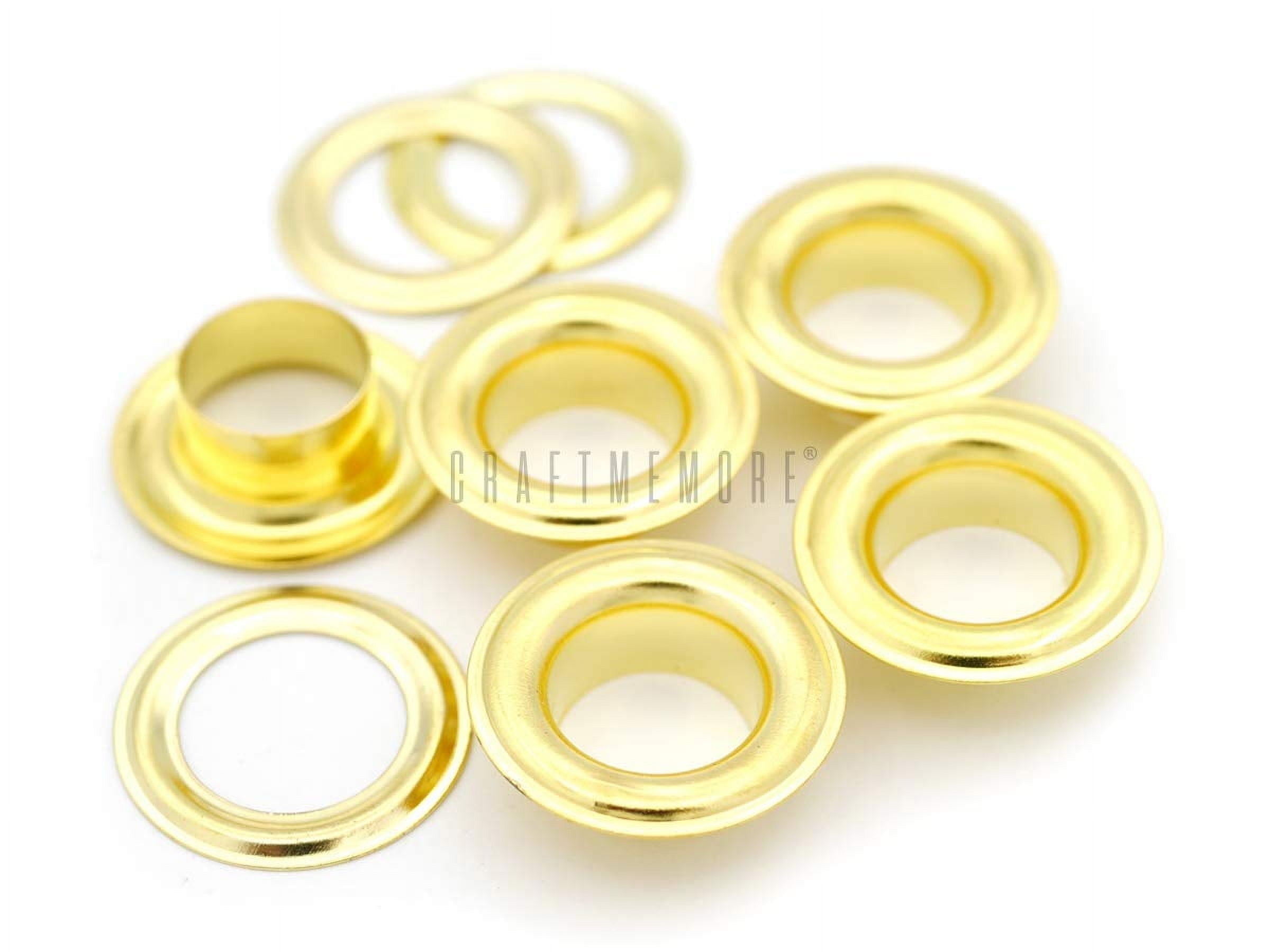 CRAFTMEmore 3/8" (10MM) Hole 100 Sets Grommets Eyelets with Washers for ...