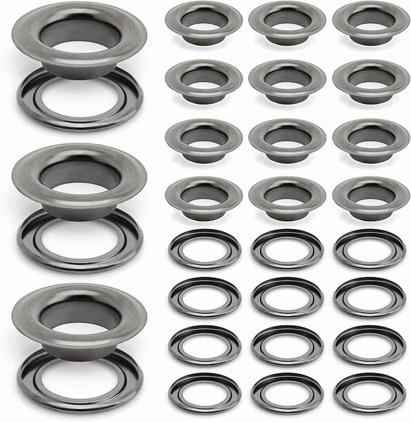 3/8" (10MM) Hole 100 Sets Grommets Eyelets with Washers for Clothes ...