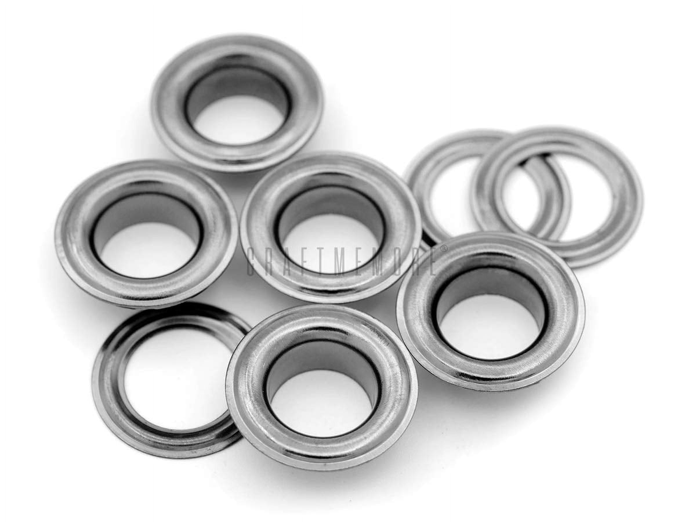 CRAFTMEmore 3/8" (10MM) Hole 100 Sets Grommets Eyelets with Washers for ...