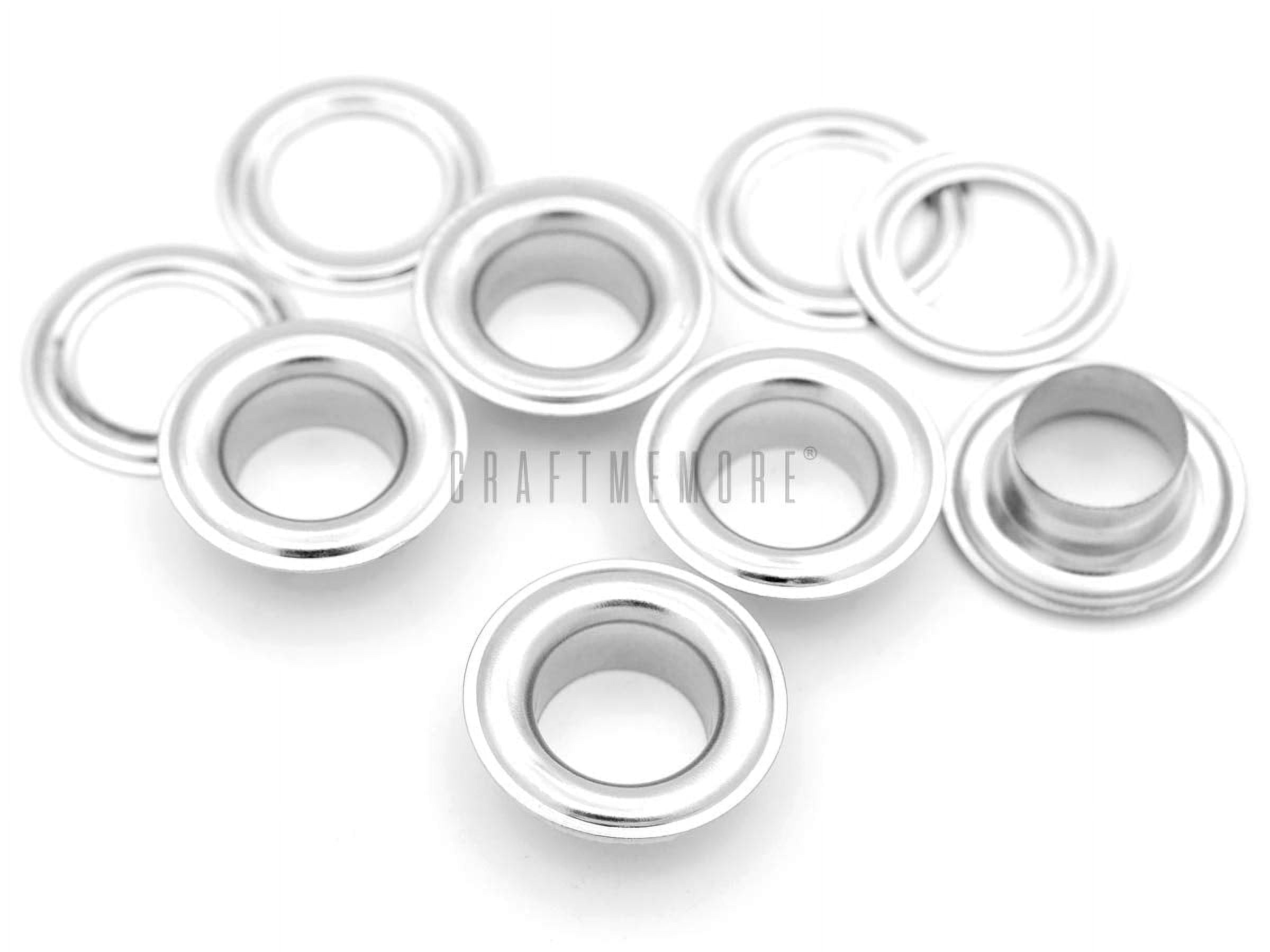 CRAFTMEmore 3/8" (10MM) Hole 100 Sets Grommets Eyelets with Washers for ...