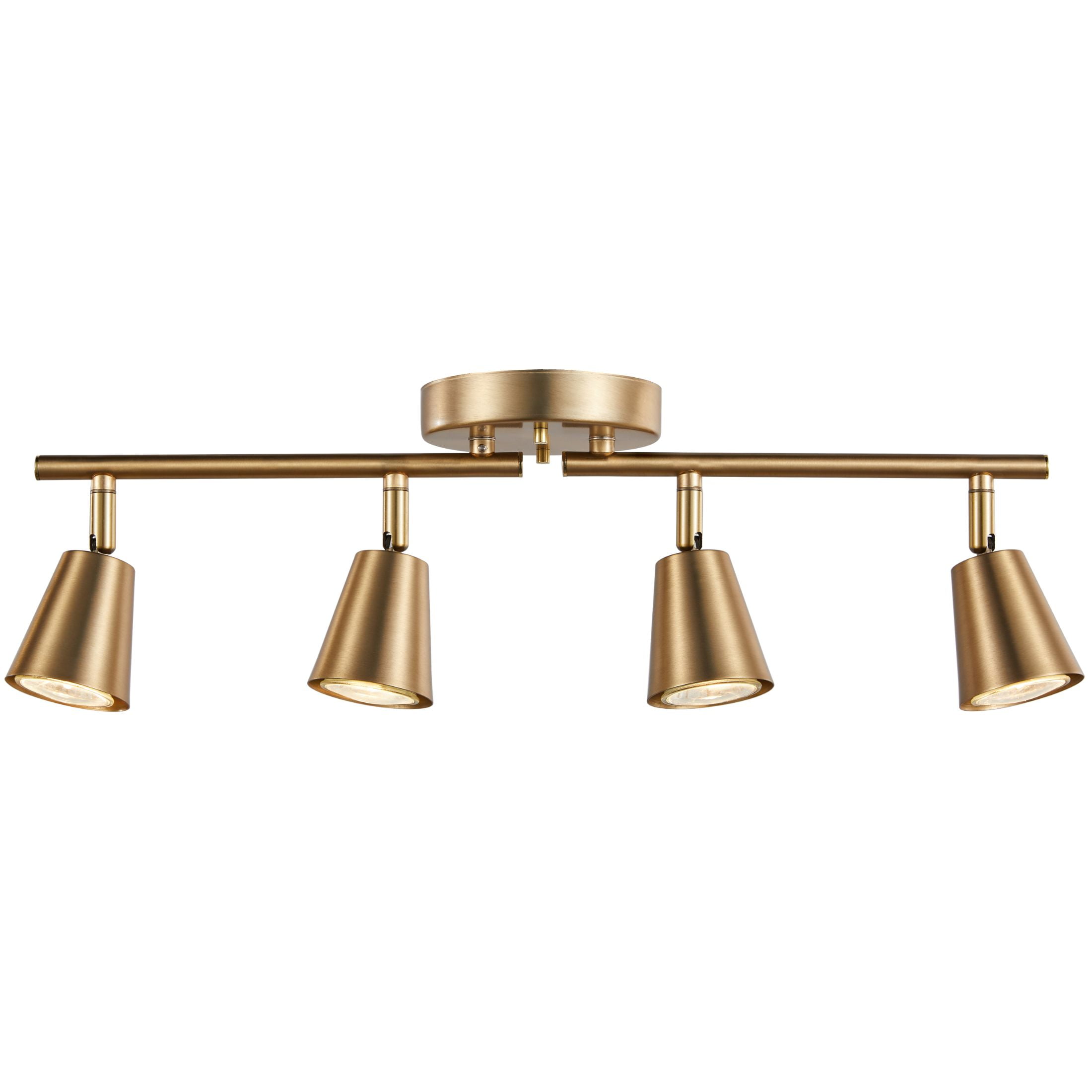 CRAFTRONOS 4-Light Foldable Track Lighting Set Matte Brass Modern ...