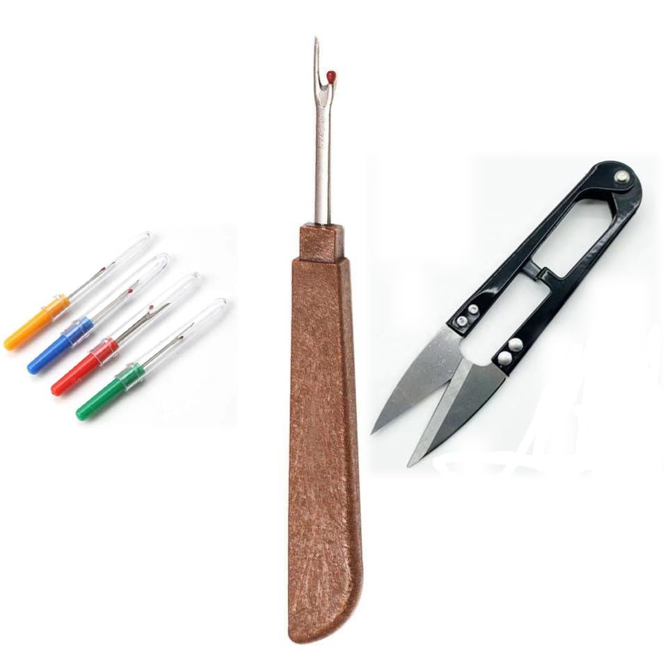 CRAFTS HAVELI Combo of 1 Big Seam Ripper 4 Small Seam Ripper 1 Thread ...