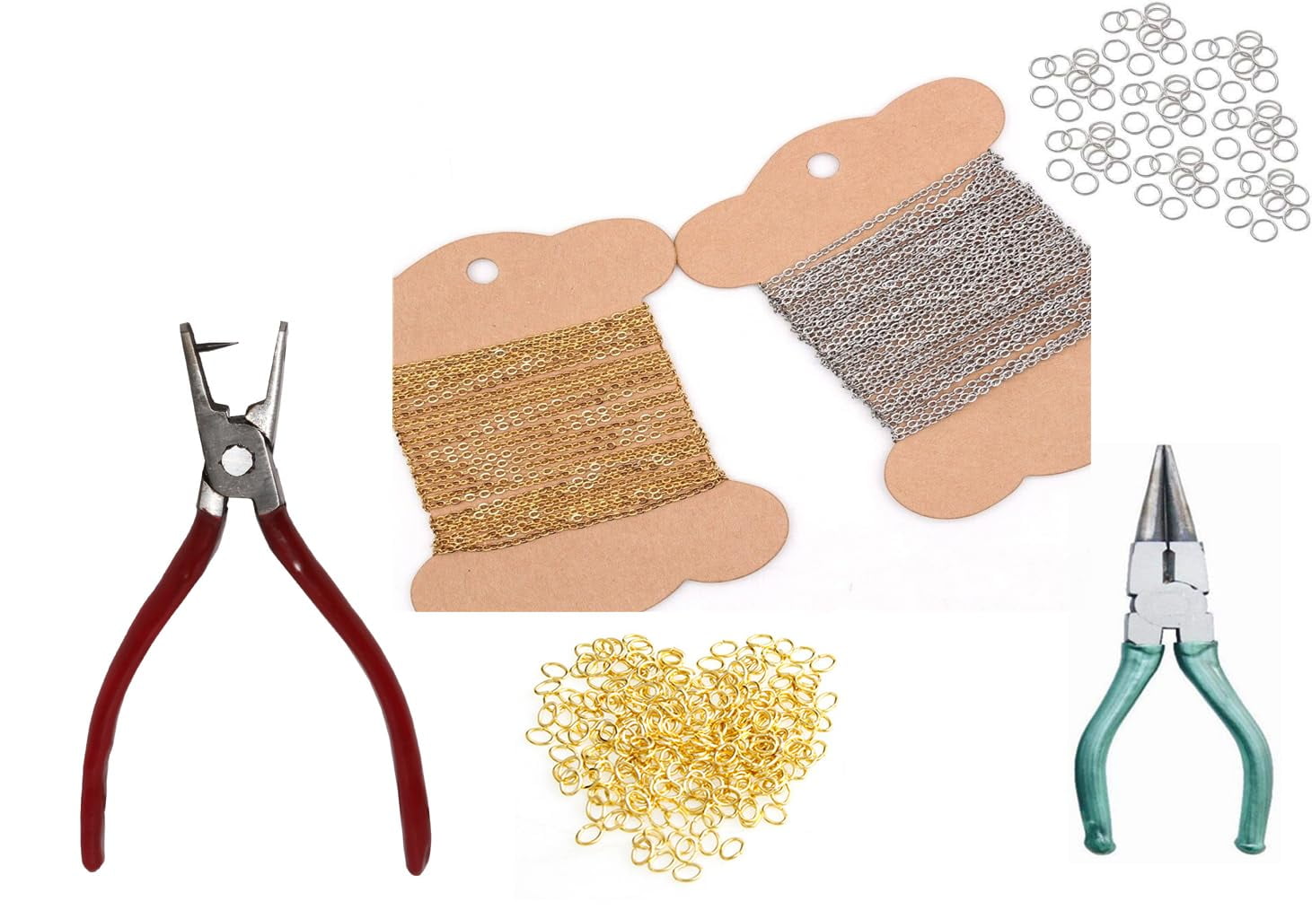 CRAFTS HAVELI Combo of Link Anchor Chain Sitara SilverGolden 5 Mtr Jump ...