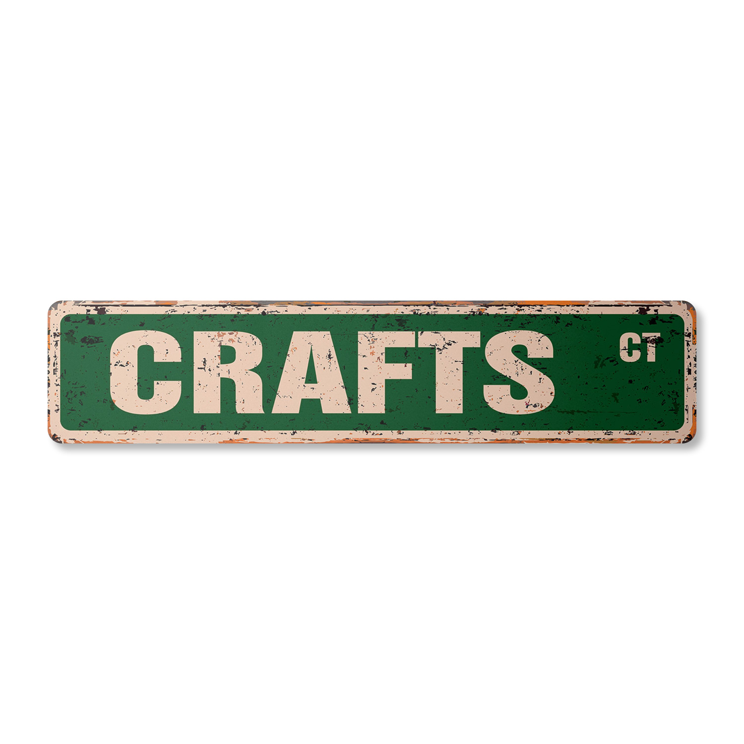 CRAFTS Vintage Plastic Street Sign scrapebooking arts hobbie hobby silk ...