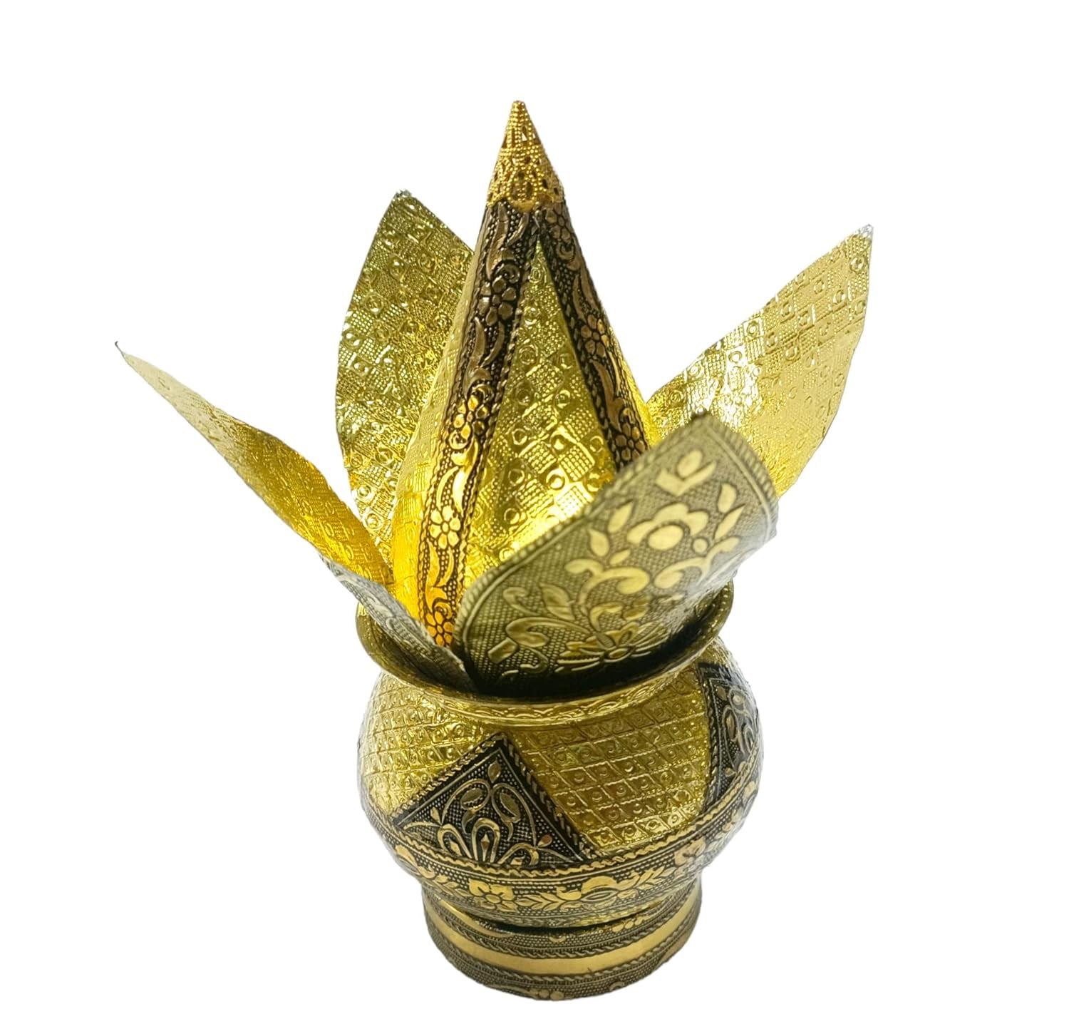 CRAFTS WORLD Gold Meenakari Kalash Set for Home Decor for Pooja Kalash ...