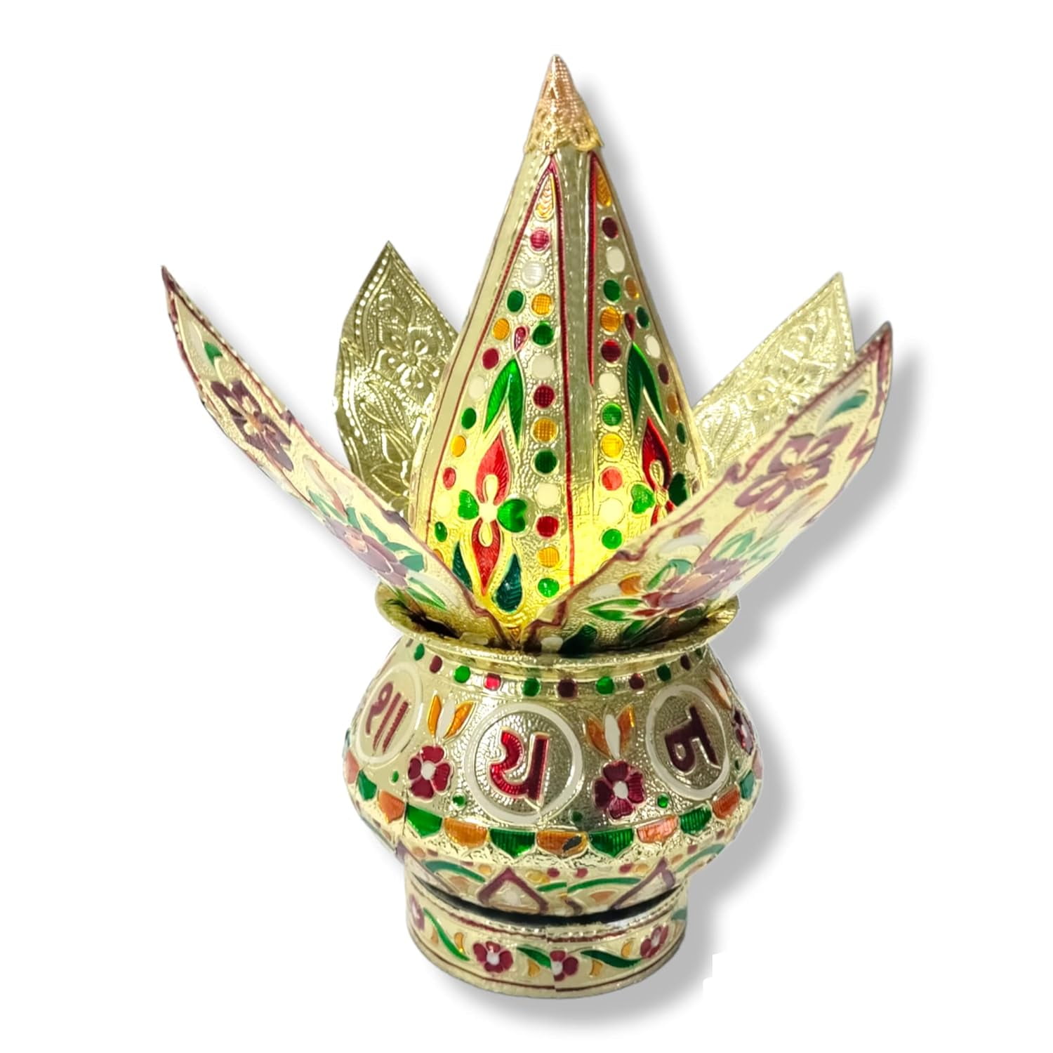 CRAFTS WORLD Gold Meenakari Kalash Set for Home Decor for Pooja Kalash ...