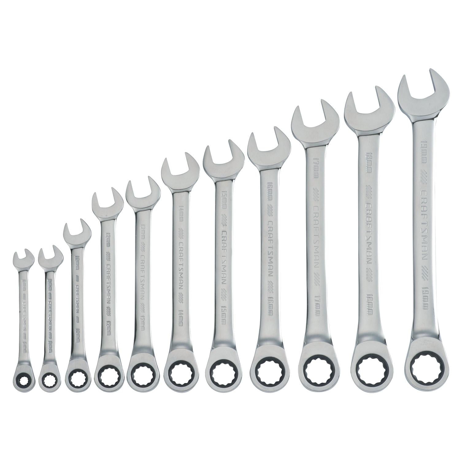 CRAFTSMAN 11 -Piece Set Metric Ratchet Wrench - Walmart.com