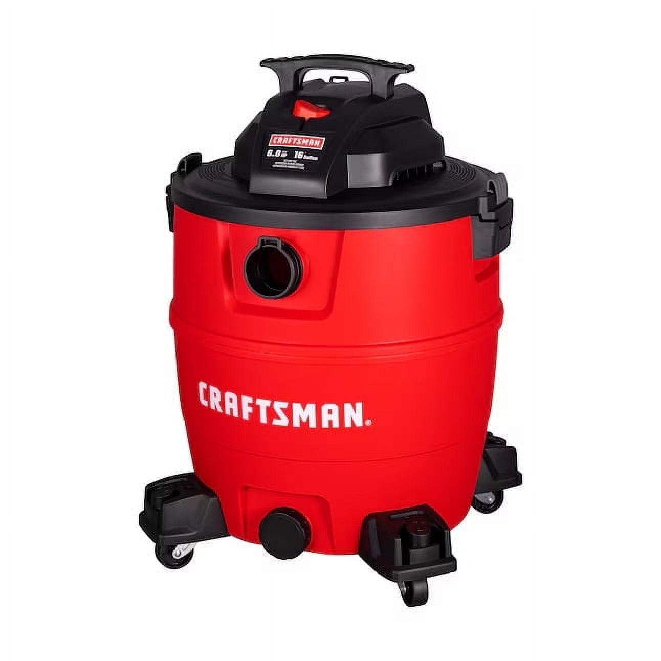 CRAFTSMAN 16-Gallon 6 HP Corded Wet/Dry Shop Vacuum with Accessories ...