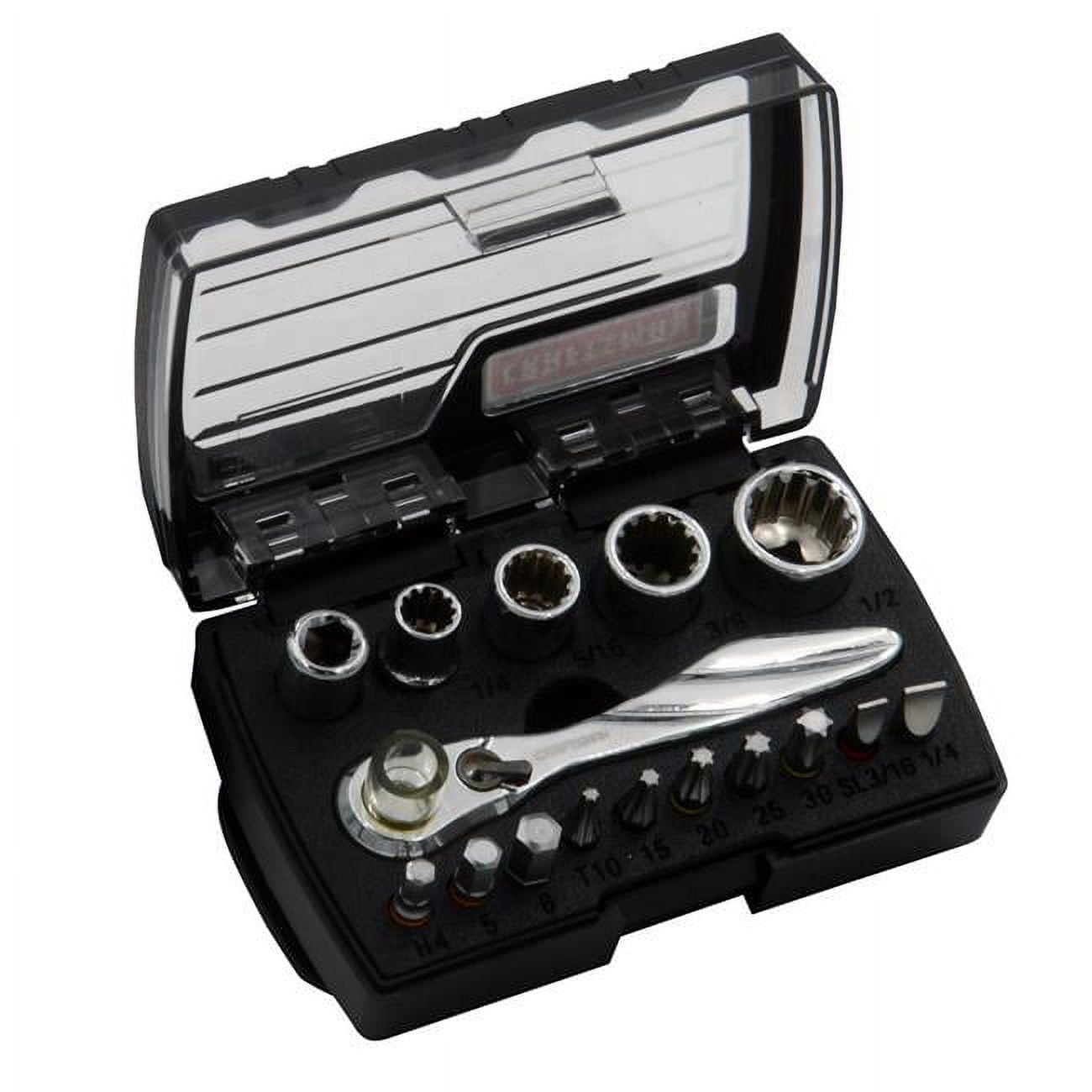 CRAFTSMAN® 16-Piece Mini Ratchet & Socket Set - 1/4" Drive Ratchet ...