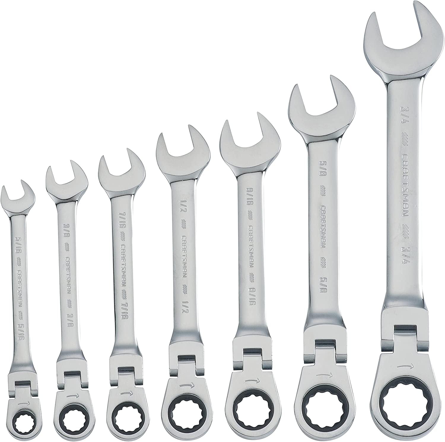 CRAFTSMAN CMMT87010 7-Piece SAE Flex Reversible Ratchet Set - Walmart.com