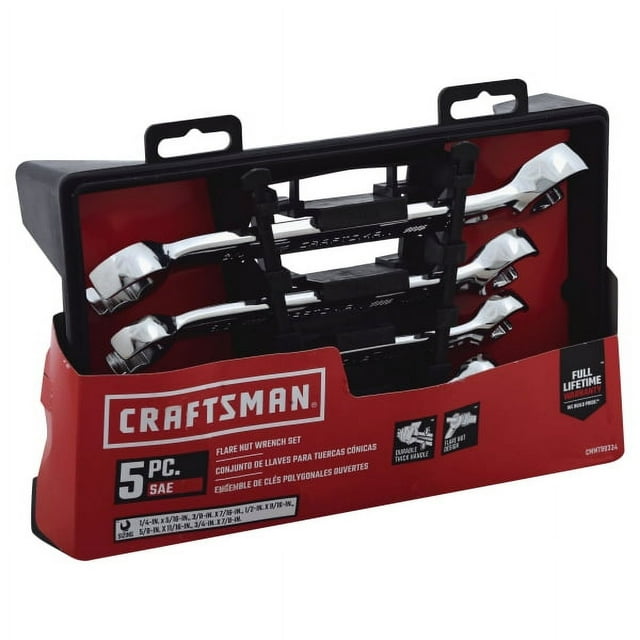 CRAFTSMAN, Flare Nut Wrench Set, 15.1oz, 5 Piece - Walmart.com