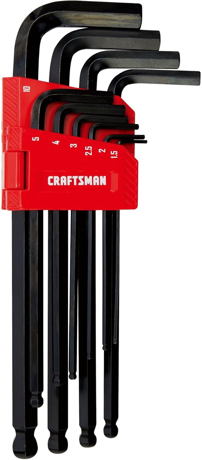 CRAFTSMAN Hex Key Allen Wrench Set with Ball-End, MM, 10 Piece (CMHT26029) - Walmart.com