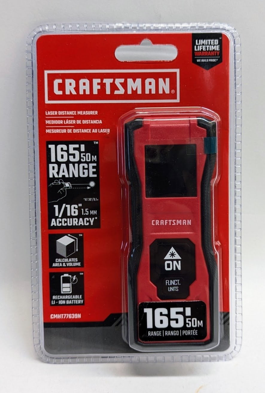 CRAFTSMAN Laser Measure Tool/Distance Meter, 165-Foot Range CMHT77639N ...