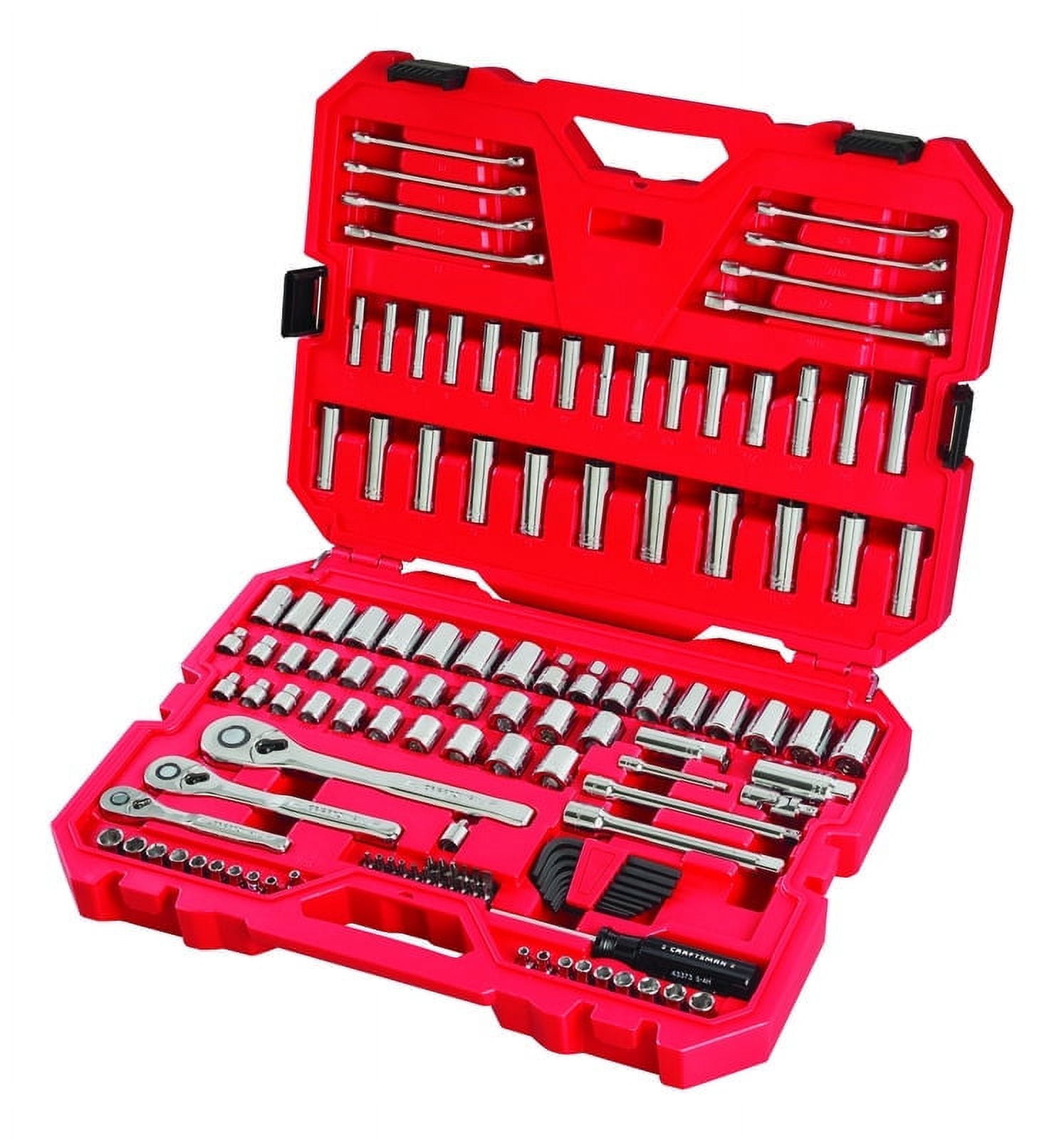 CRAFTSMAN Heavy Duty Mechanics Tool Set, SAE/Metric, 135-Piece in Box ...