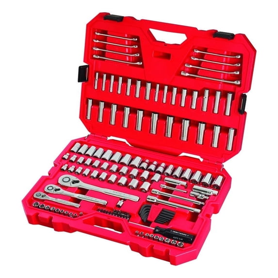 CRAFTSMAN Heavy Duty Mechanics Tool Set, SAE/Metric, 135-Piece in Box ...