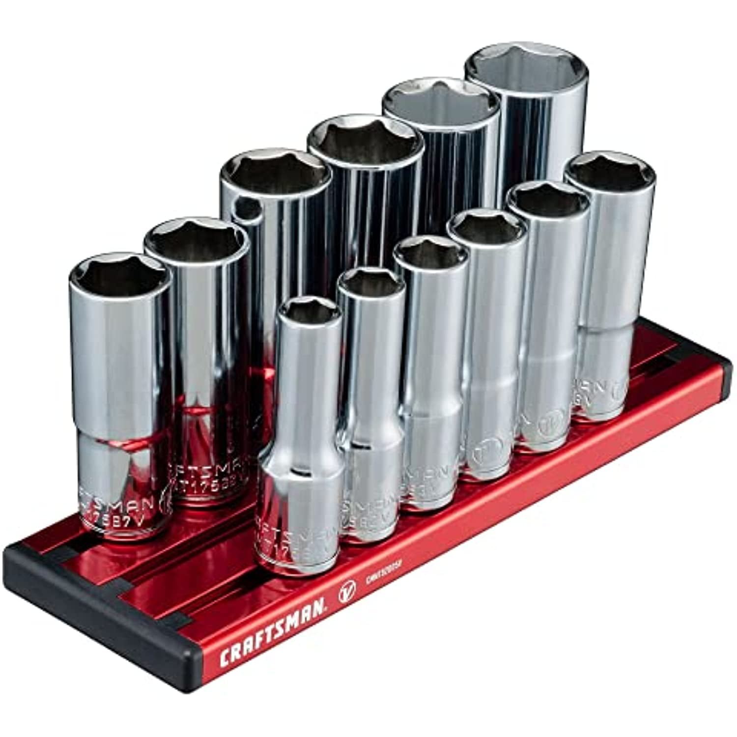 CRAFTSMAN V-SERIES Socket Set, Deep MM, 3/8 Inch Drive, 12 Piece ...