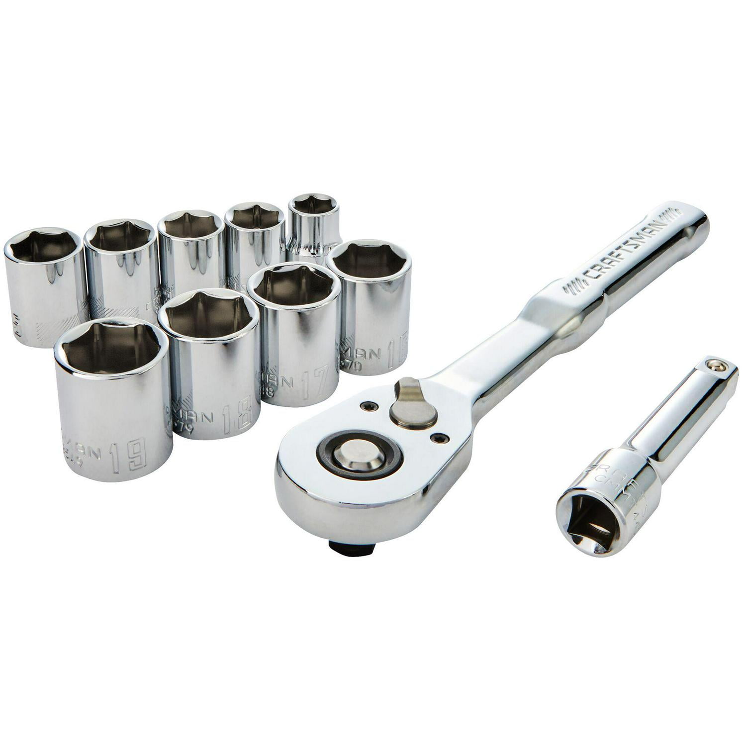 CRAFTSMAN VERSASTACK 11 -Piece Standard (SAE) Polished chrome Mechanics ...