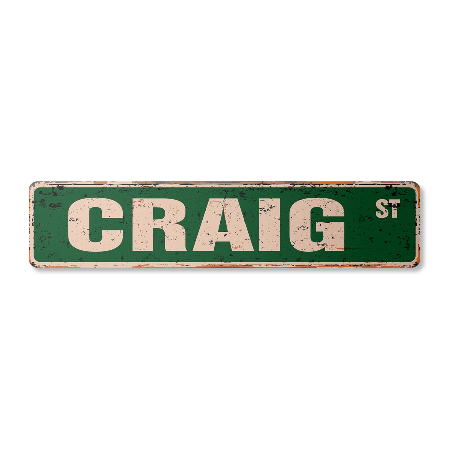 CRAIG Vintage Plastic Street Sign Childrens Name Room Sign | Indoor ...