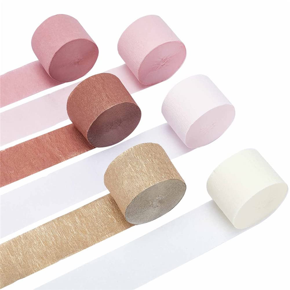 CRASPIRE Crepe Paper Streamers OIF8 12 Rolls 6 Colors Birthday Crepe ...